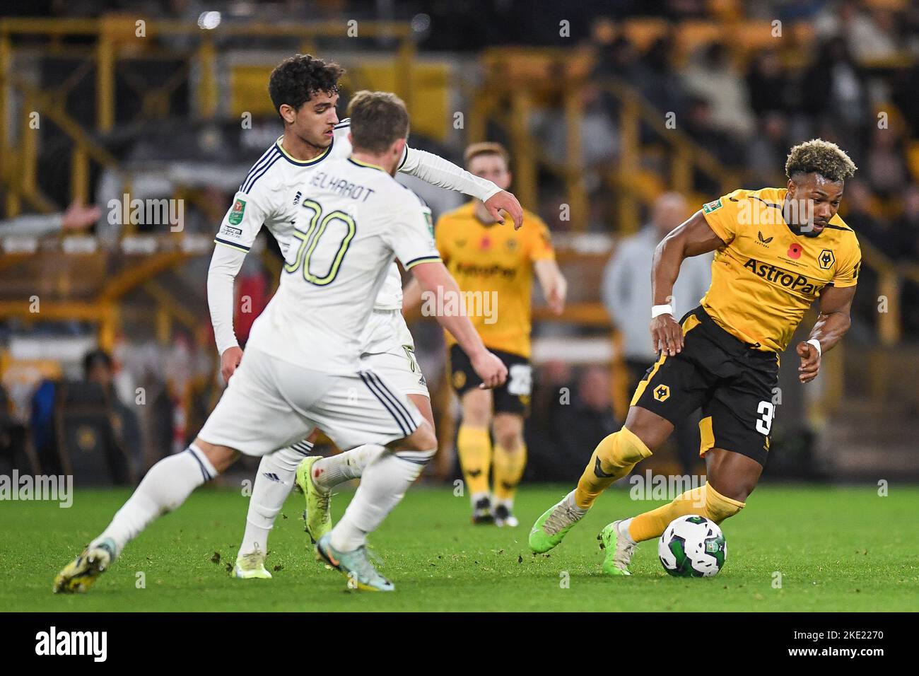 Adama Traor #37 of Wolverhampton Wanderers in action during the game ...
