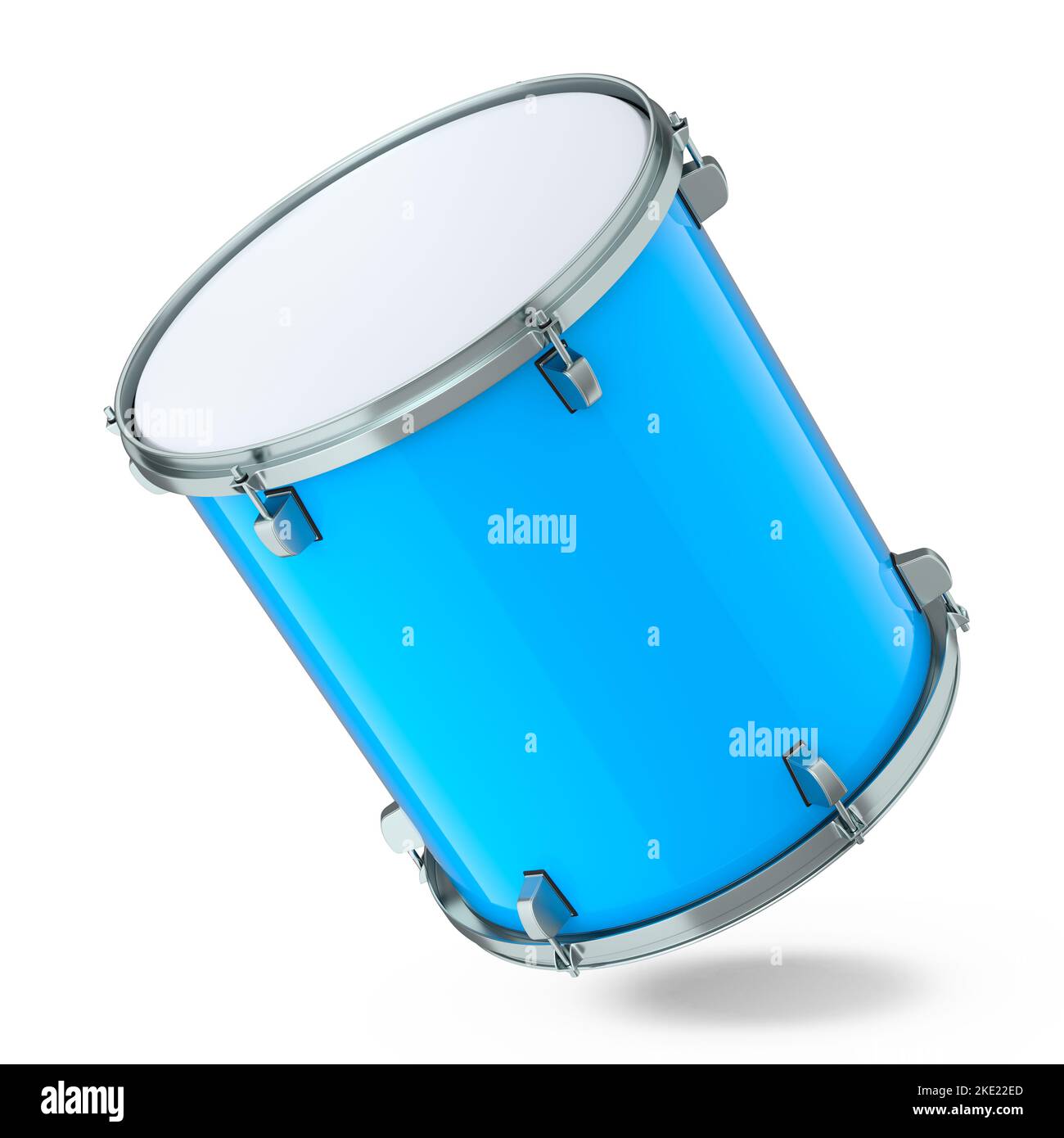 Realistic drum on white background. 3d render concept of musical ...