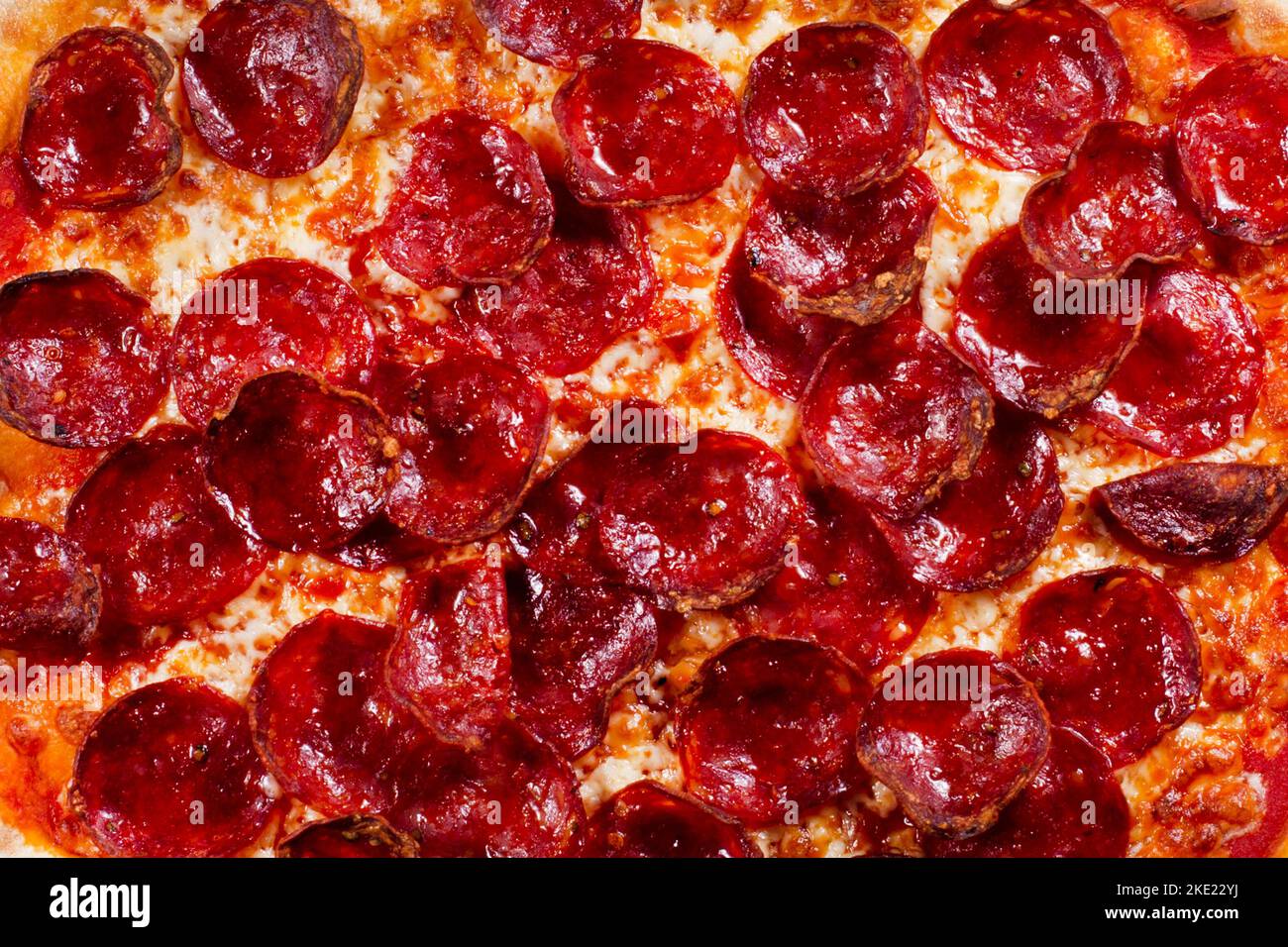 pepperoni pizza. Close up Stock Photo - Alamy