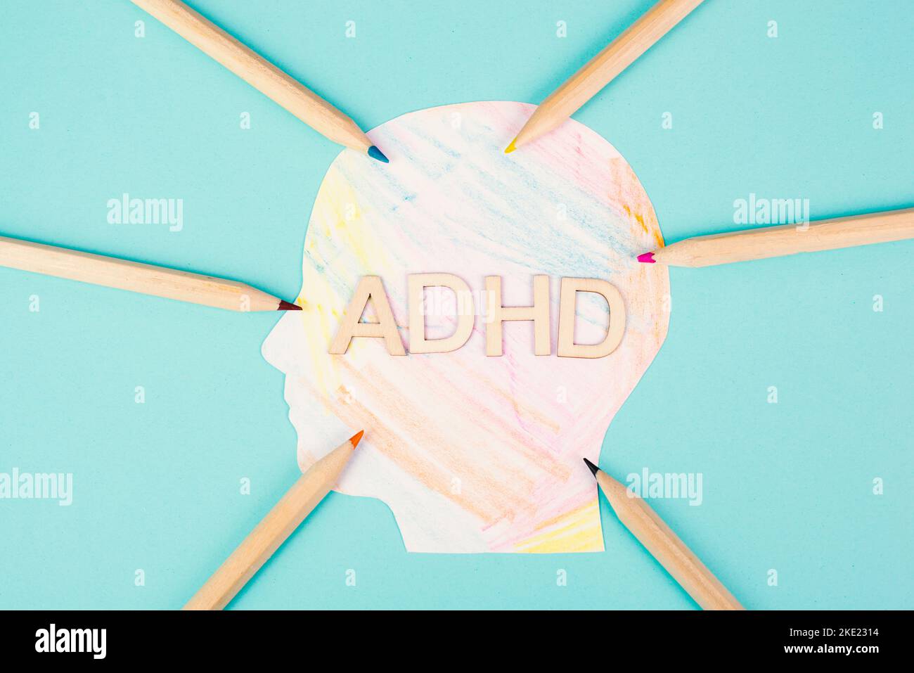ADHD, attention deficit hyperactivity disorder, mental health, colorful ...
