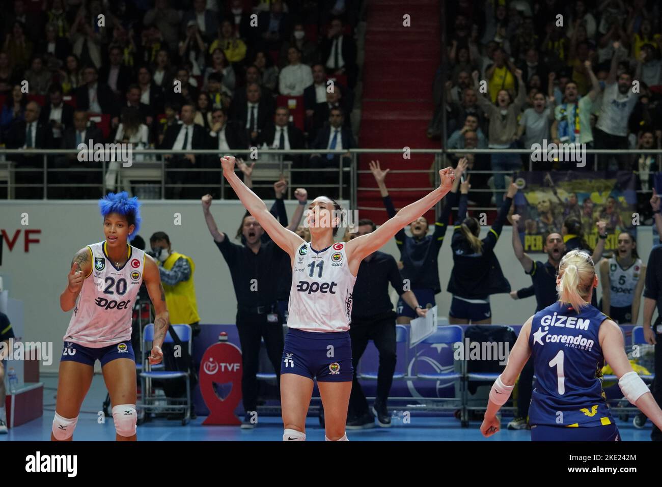 ISTANBUL, TURKEY - MAY 09, 2022: Naz Aydemir Akyol in Fenerbahce Opet ...