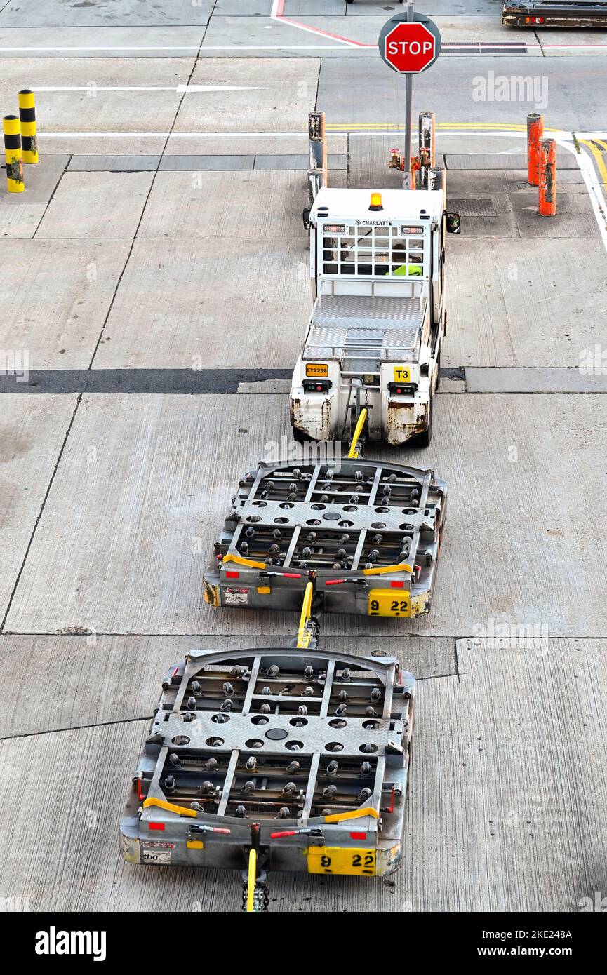 Aerial view tractor attached hi-res stock photography and images - Alamy