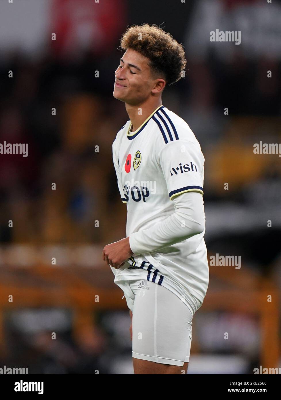 Leeds United's Mateo Joseph Fernandez reacts to a missed chance during ...