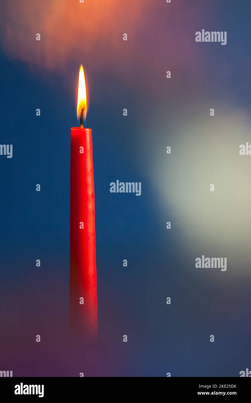 Time to rest, romantic candlelight surrounded by warm colors, balm for ...