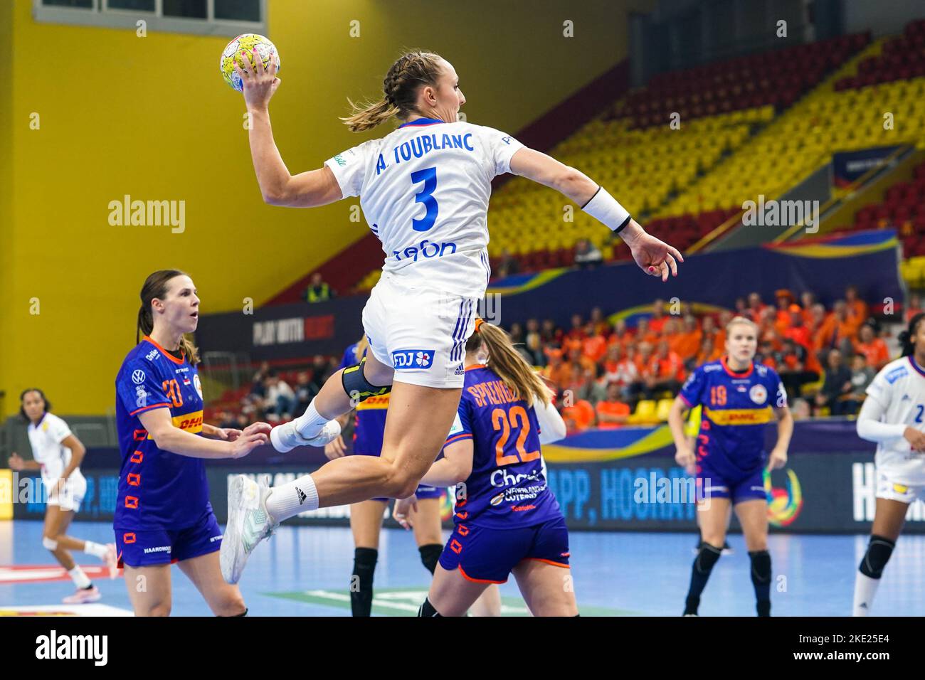 SKOPJE, MACEDONIA - NOVEMBER 9: Alicia Toublanc of France during the ...
