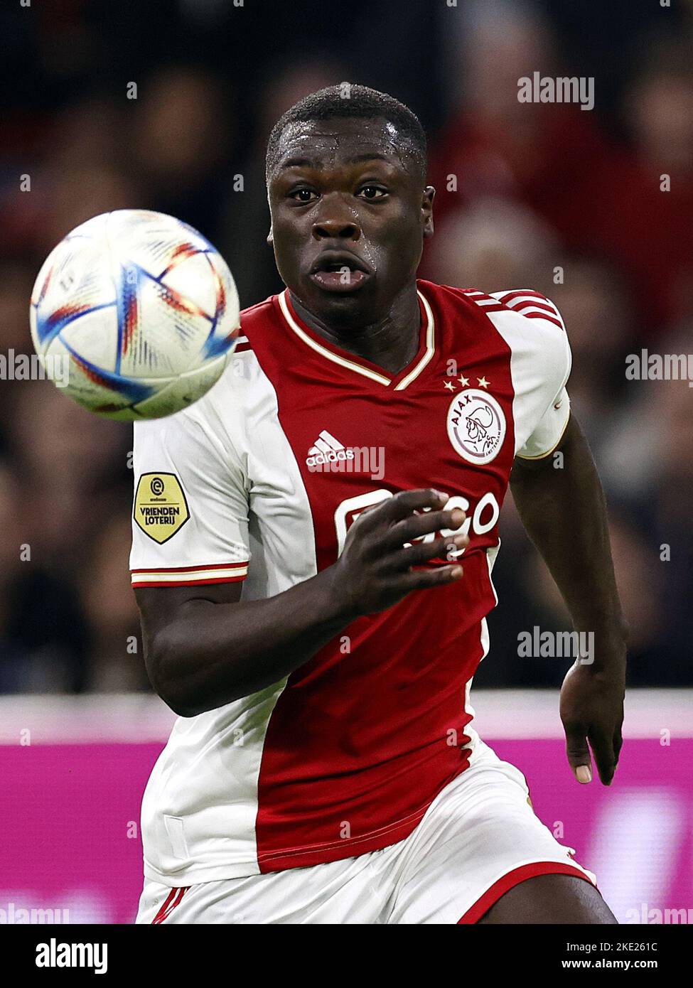AMSTERDAM - Brian Brobbey of Ajax during the Dutch Eredivisie match ...