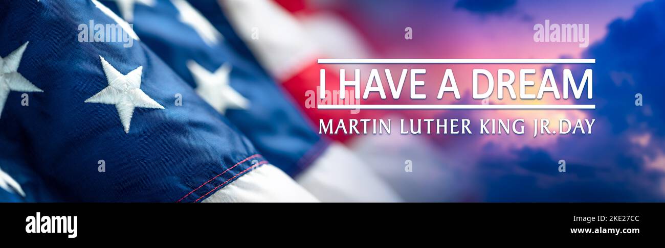 "I Have A Dream" Quote From Martin Luther King Jr. On American Flag And ...