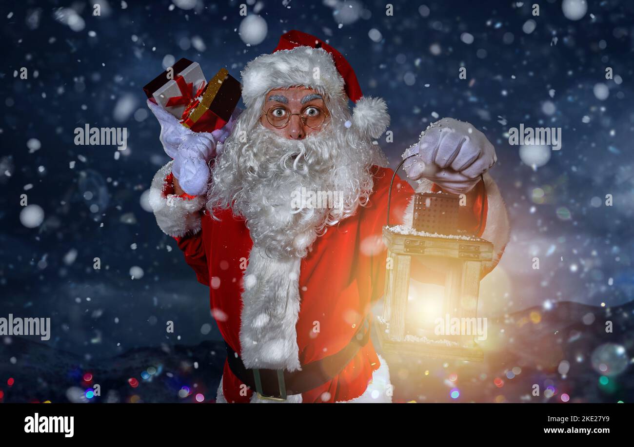 Traditional santa with sack hi-res stock photography and images - Alamy