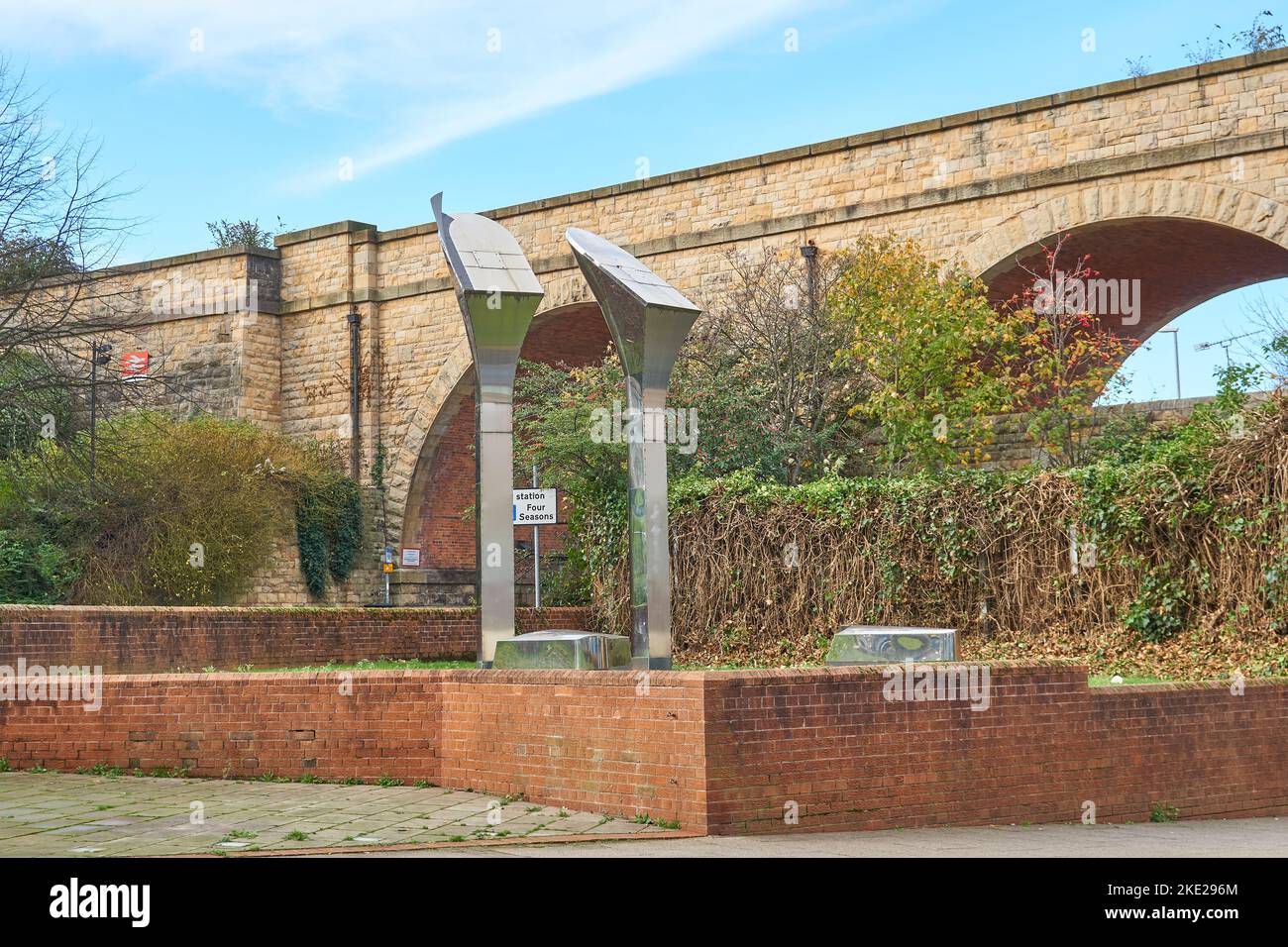 Stone railway viaduct in Mansfield, UK Stock Photo - Alamy