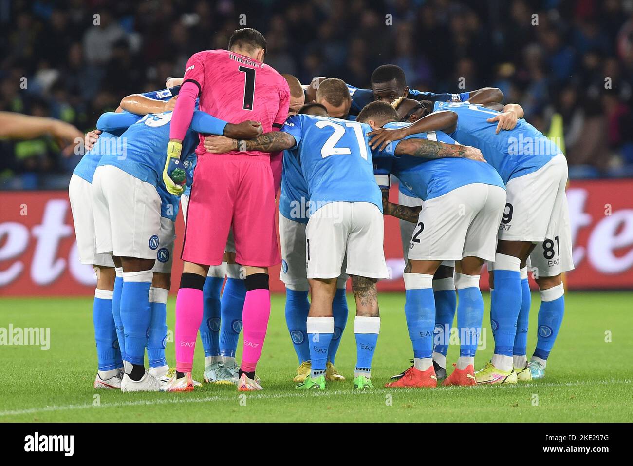 Naples, Italy. 8 Nov, 2022. Players of SSC Napoli before the Serie A ...