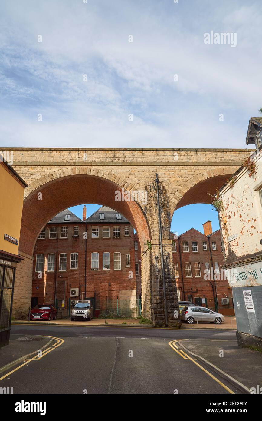 Stone railway viaduct in Mansfield, UK Stock Photo - Alamy