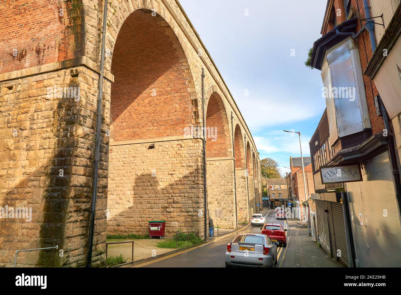 Stone railway viaduct in Mansfield, UK Stock Photo - Alamy