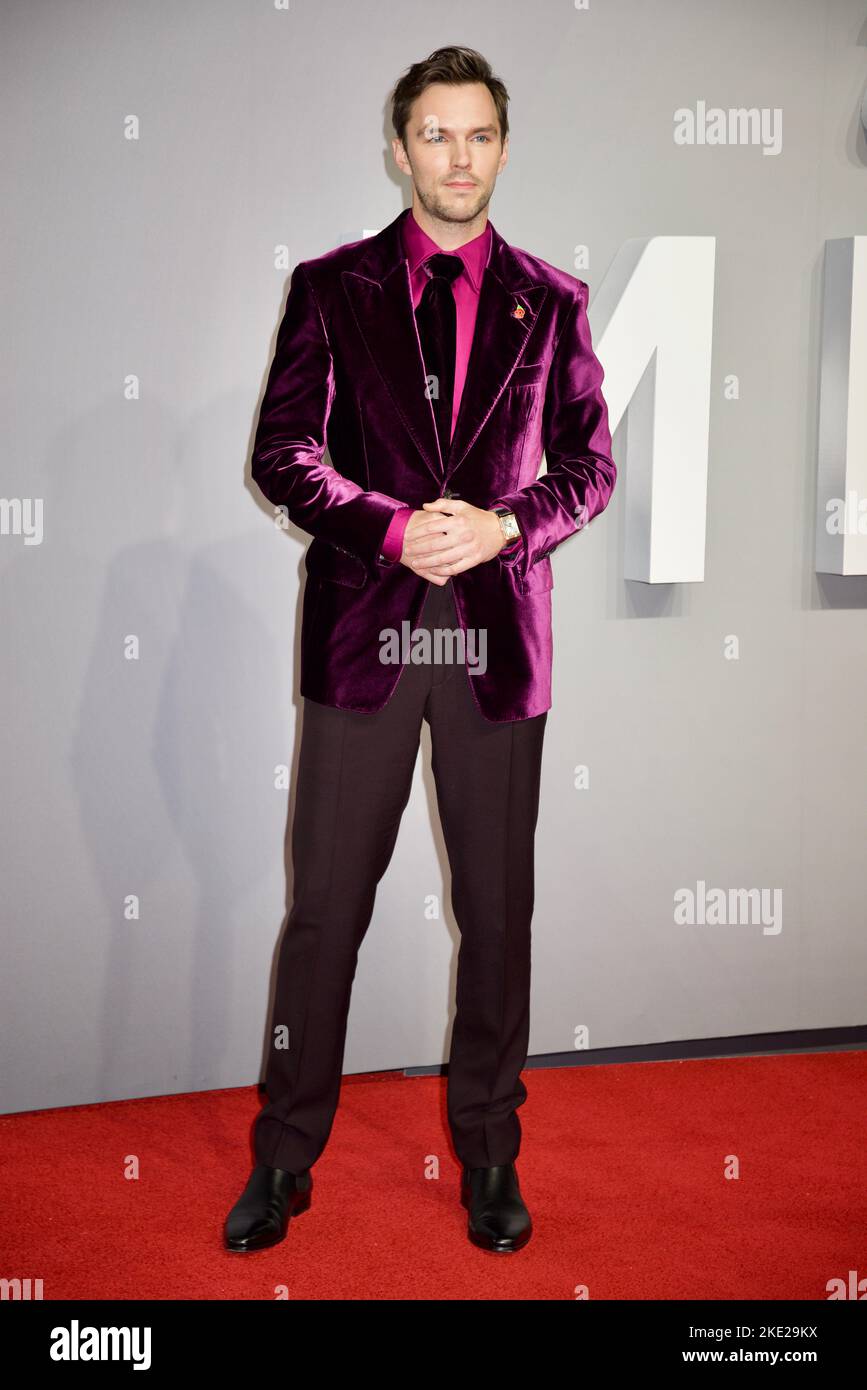 London UK. Nicholas Hoult. UK Premiere of "The Menu" a film by Mark ...