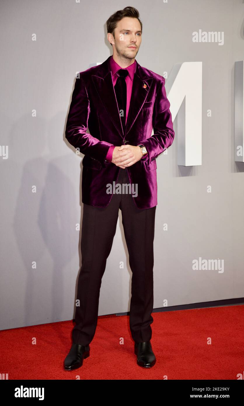 London UK. Nicholas Hoult. UK Premiere of "The Menu" a film by Mark ...