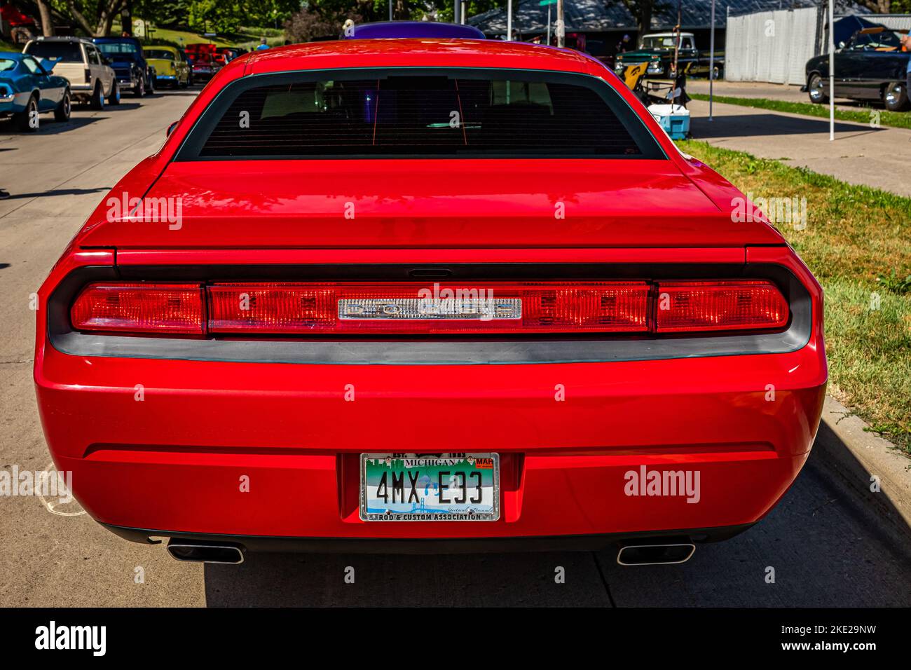 Des Moines, IA - July 02, 2022: High perspective rear view of a 2009 ...