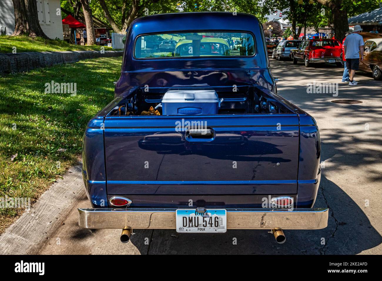 Des Moines, IA - July 02, 2022: High perspective rear view of a 1953 ...