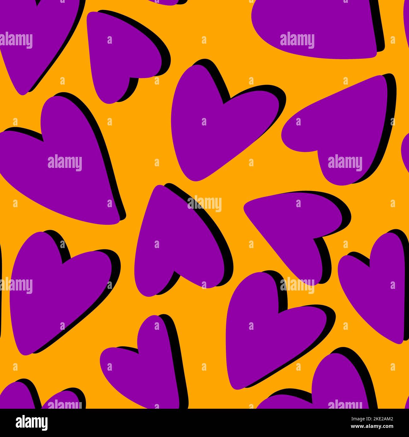 Valentines hearts seamless cartoon pattern for wrapping paper and kids ...