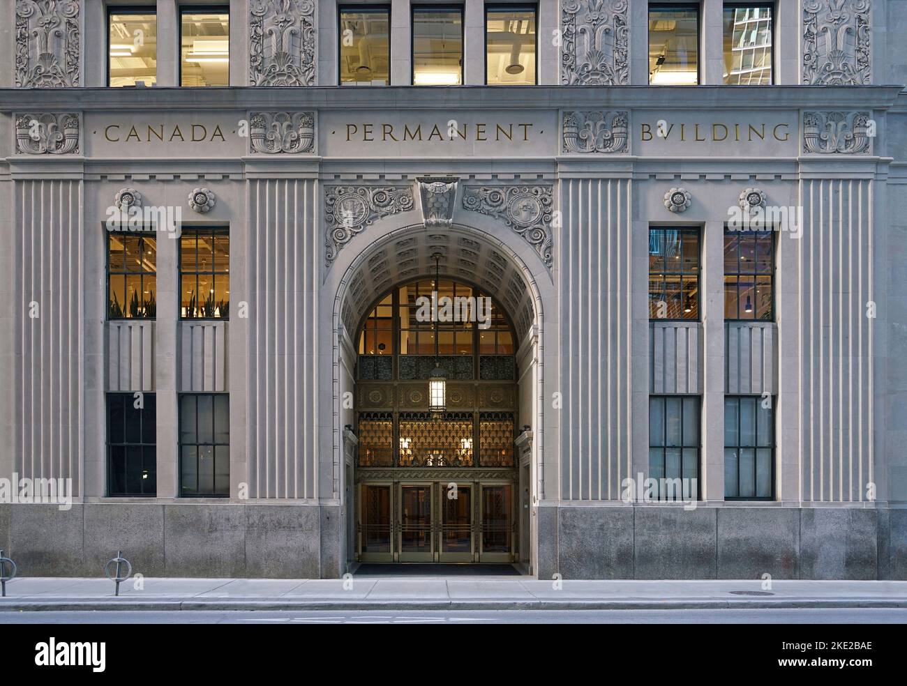 Toronto, Canada - November 2022: Close-up view of the ornate stone ...