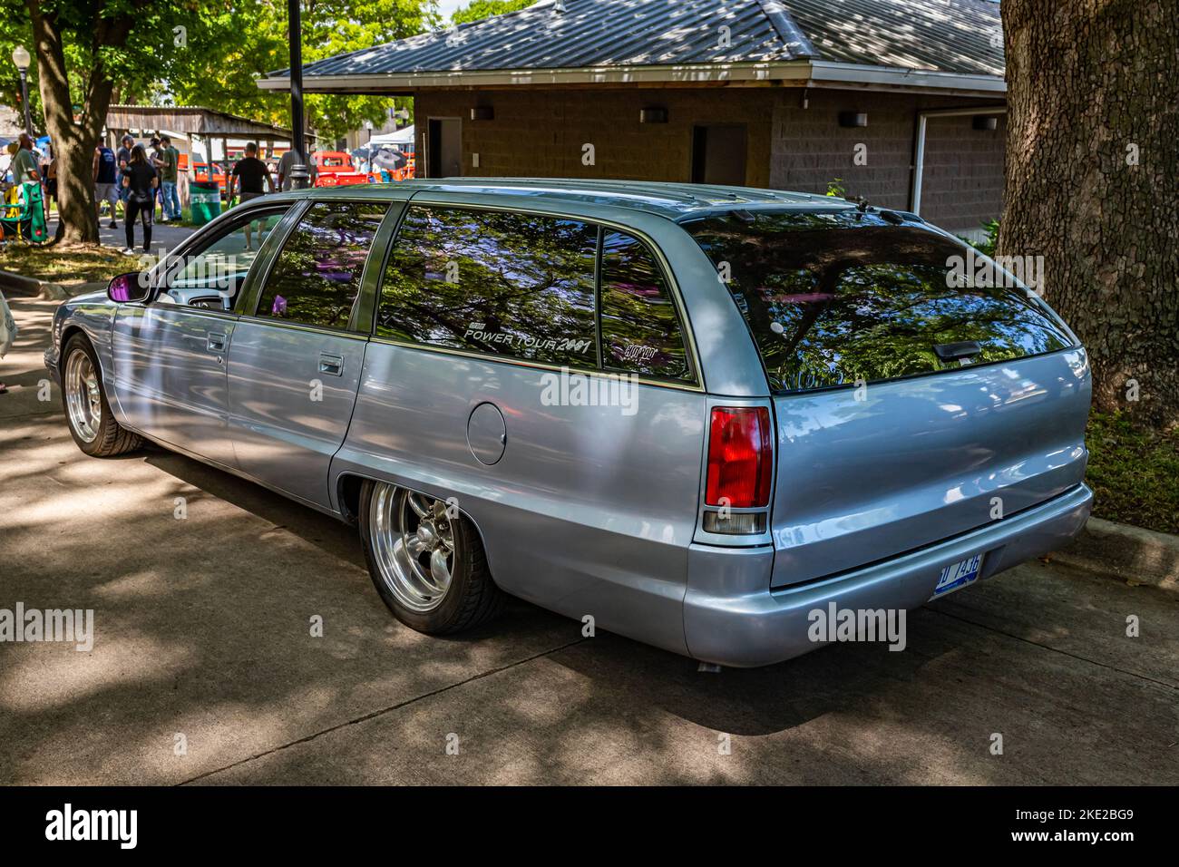 Des Moines, IA - July 02, 2022: High perspective rear corner view of a ...