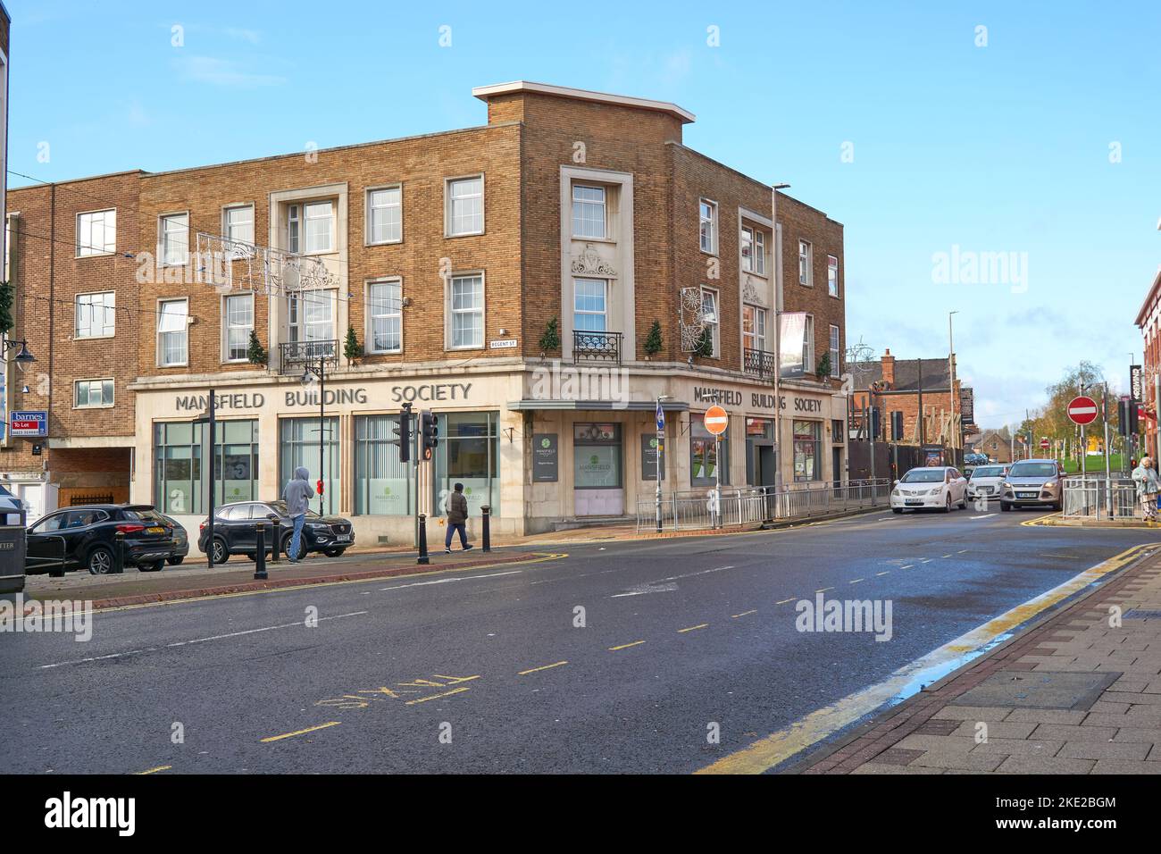 Old building society branch in Mansfield, Nottinghamshire, UK Stock ...