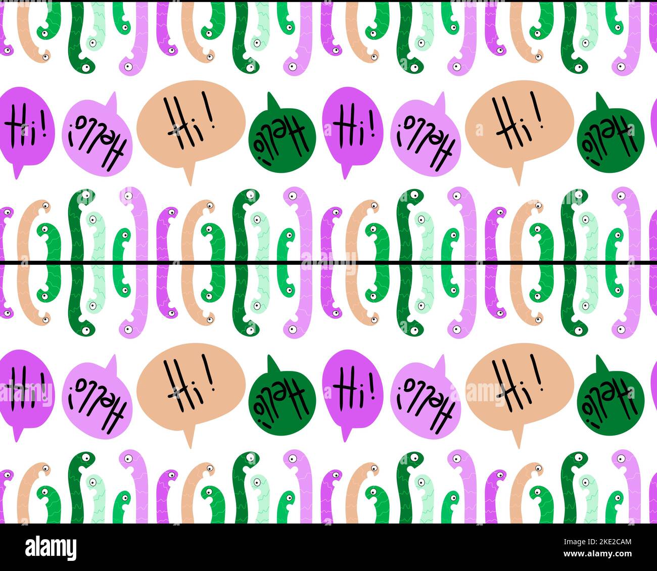 Cartoon animals toys seamless worms snakes pattern for wrapping paper ...