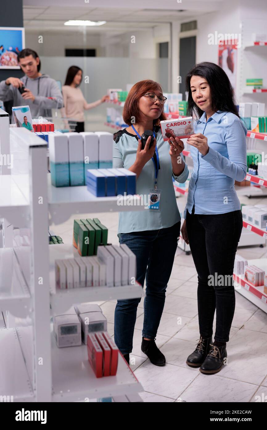 Client asking medical specialist to give medication, looking at ...