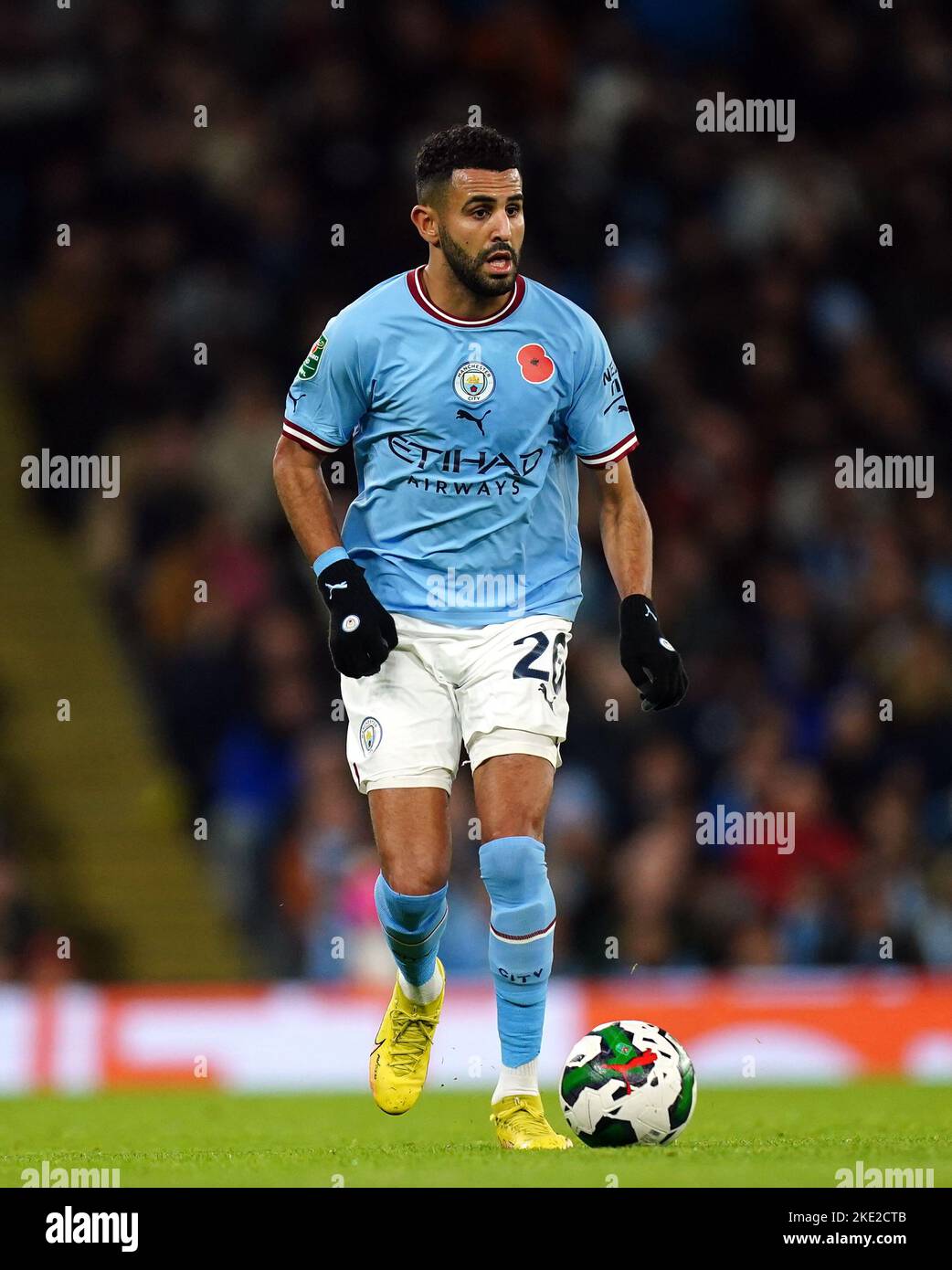 Manchester City's Riyad Mahrez during the Carabao Cup third round match ...