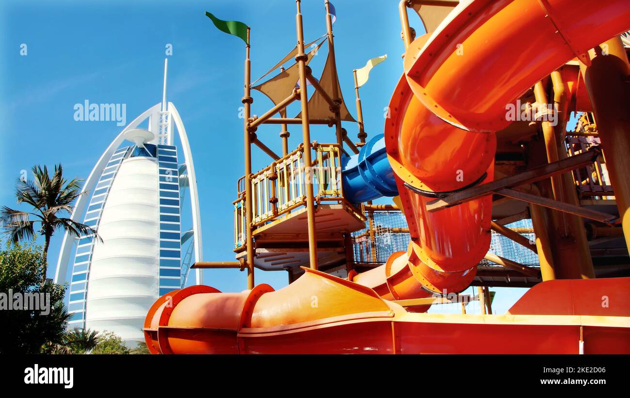 Aquaventure waterpark atlantis resort dubai hi-res stock photography ...