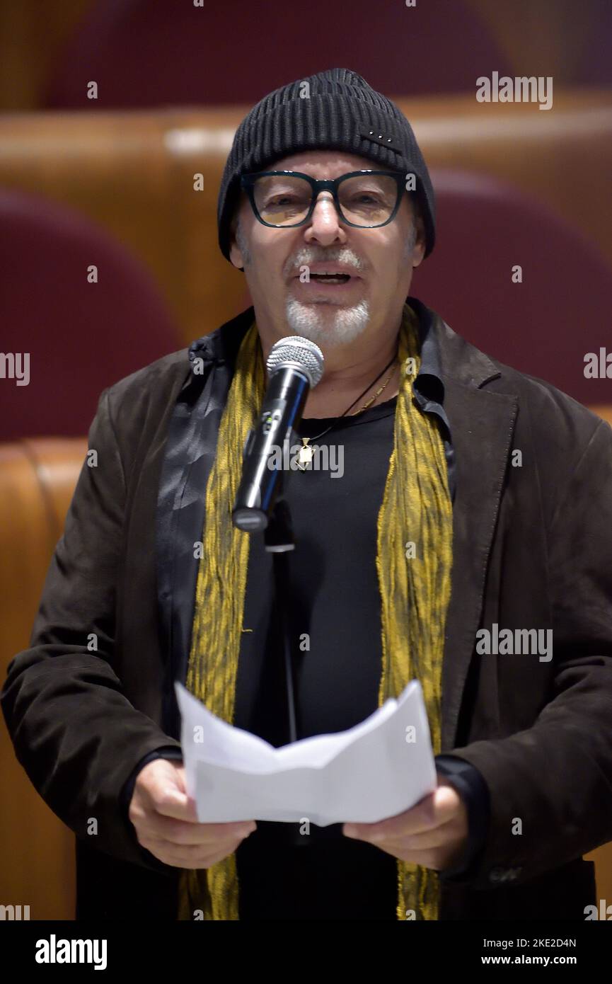 The Italian singer Vasco Rossi receives the Capitoline Wolf from the ...
