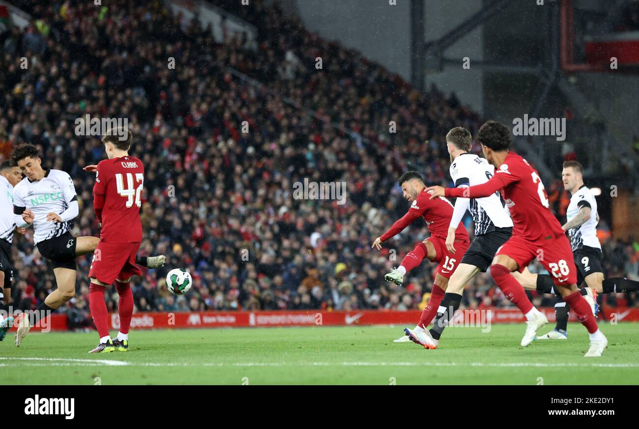Anfield, Liverpool, Merseyside, UK. 9th Nov, 2022. Carabao Cup football ...