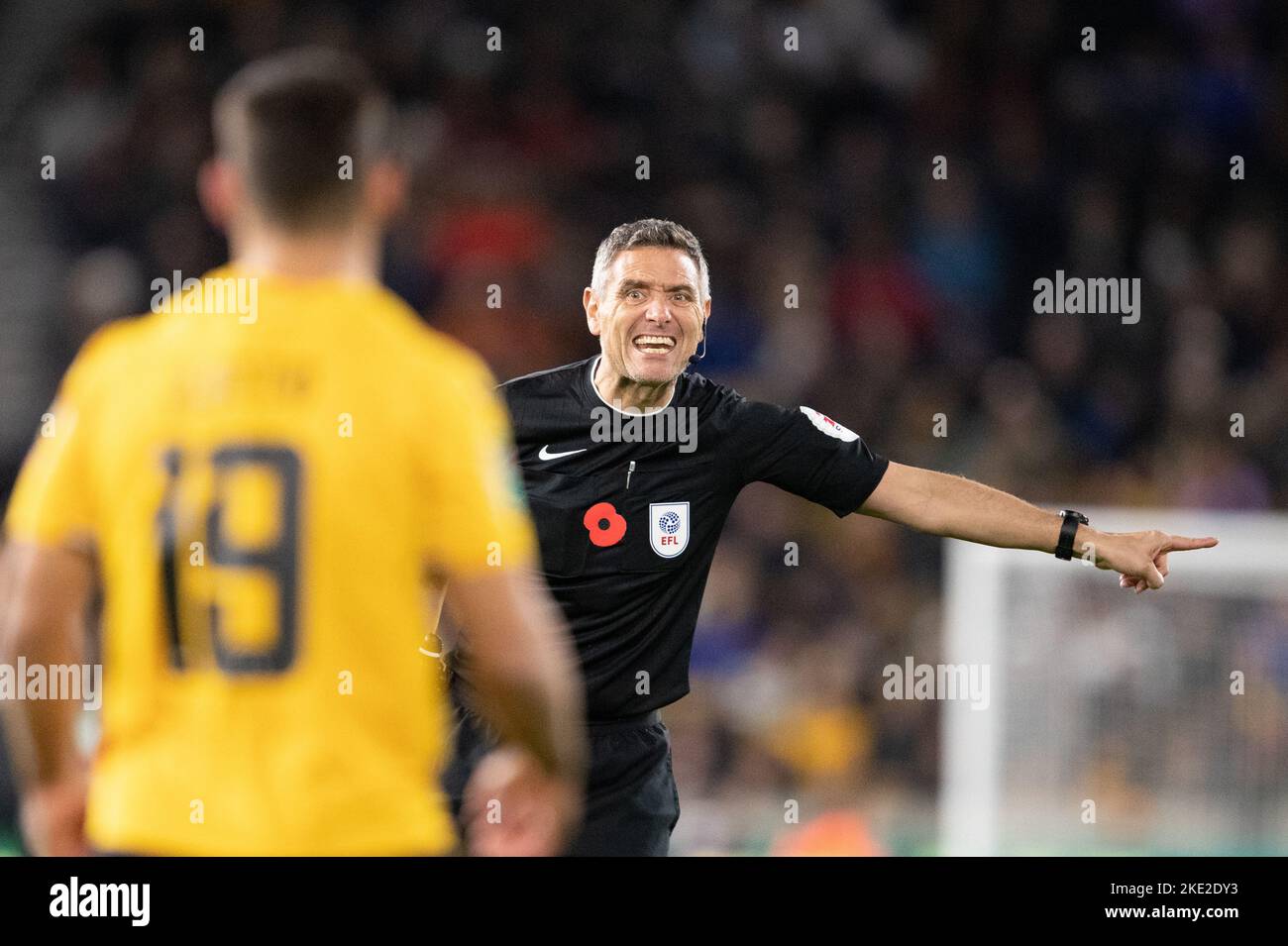 Referee Andre Marriner during the Carabao Cup match between ...
