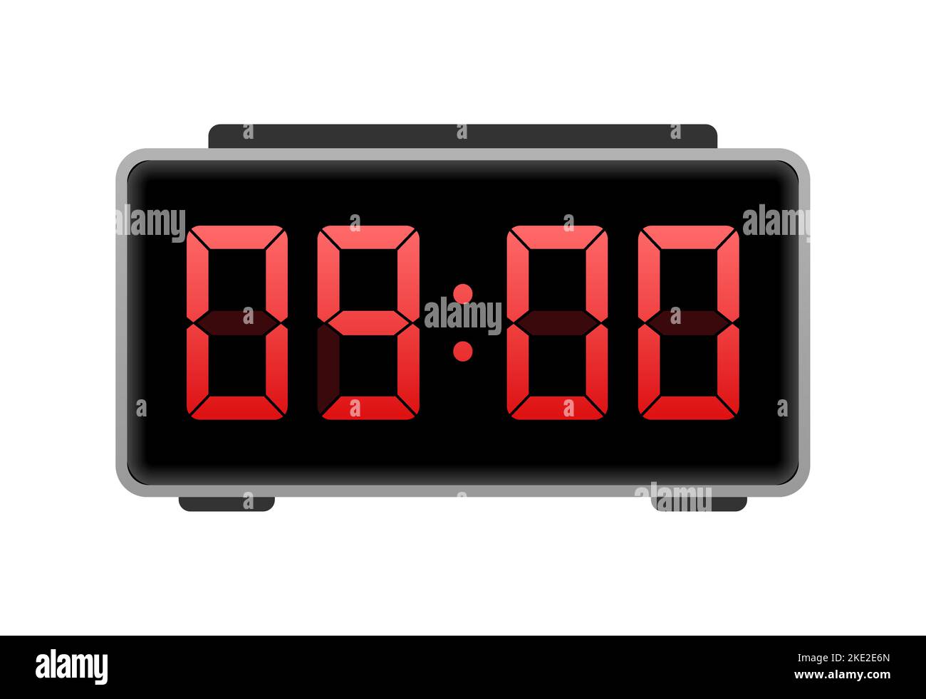 Digital clock number set. Time icon. Design element. Vector stock ...
