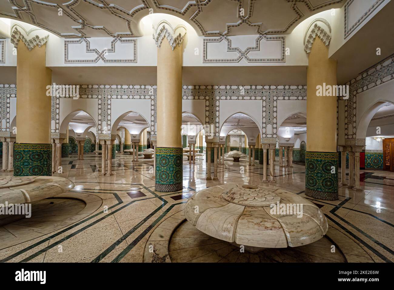 The basement of the Hassan 11 Mosque in Casablanca Morocco Stock Photo ...