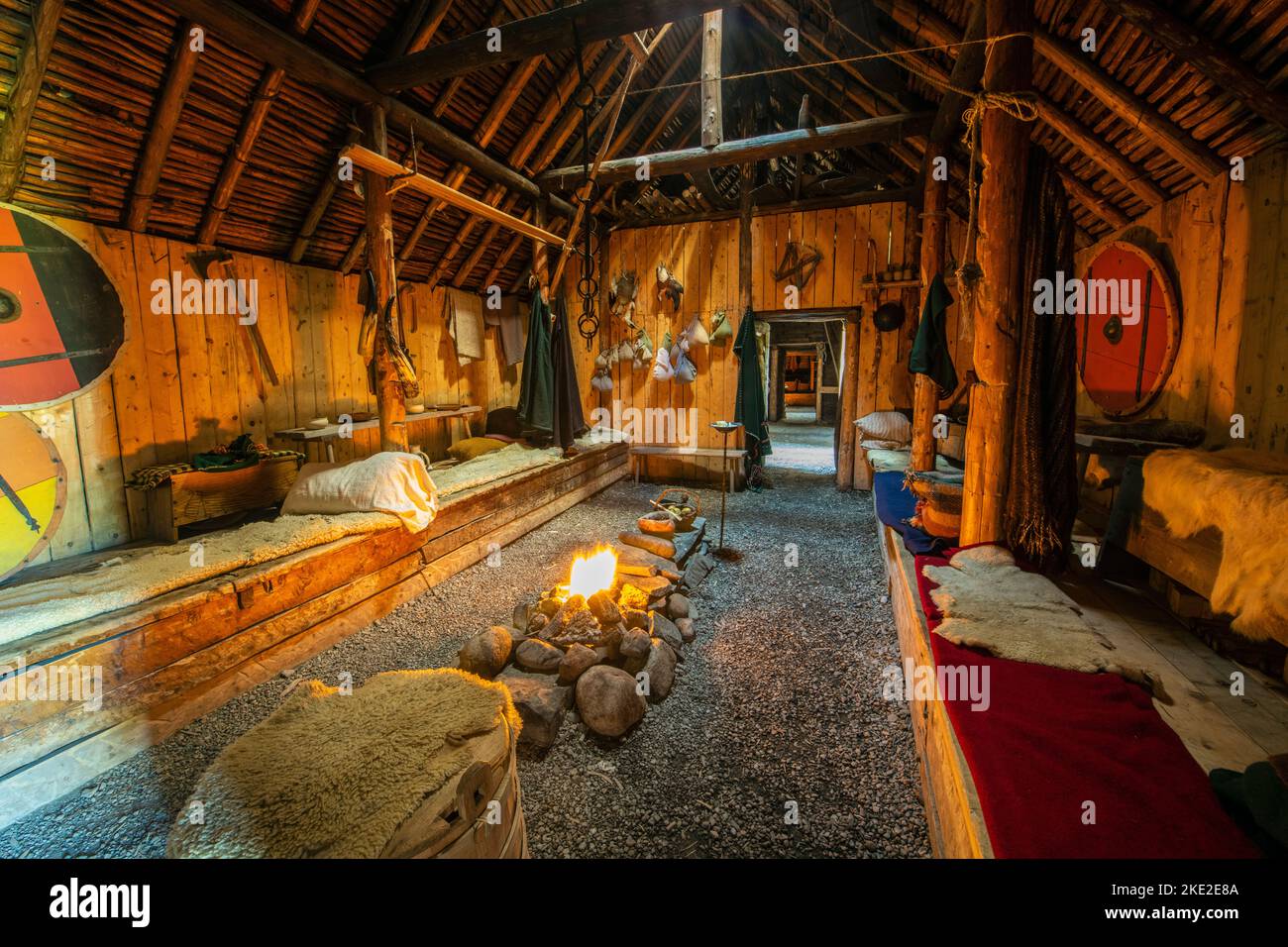 Interior of viking settlement sod house hi-res stock photography and ...