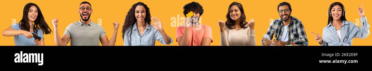 Collection of studio photos of muslim people, collage Stock Photo - Alamy