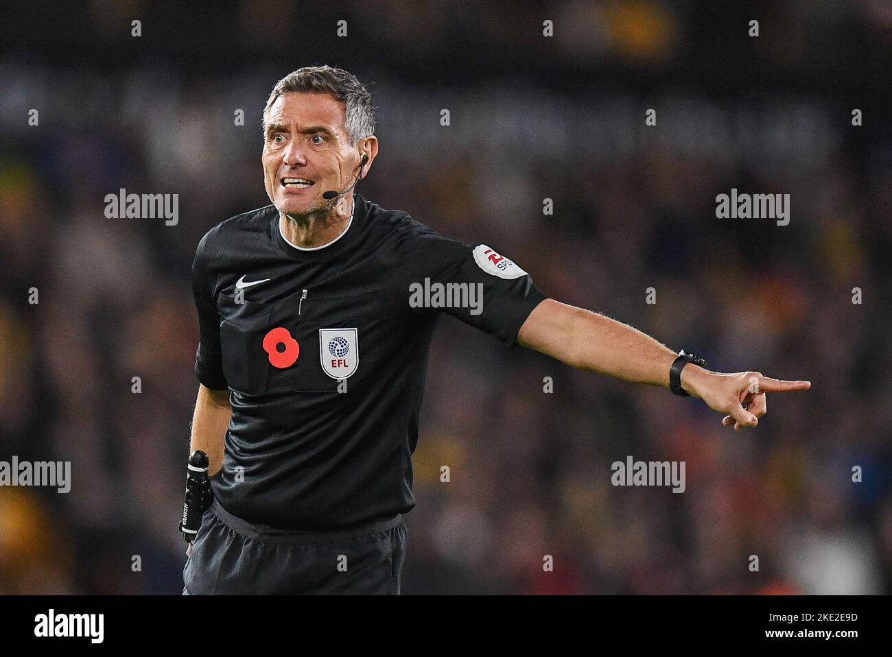 Andre Marriner, referee during the Carabao Cup match Wolverhampton ...
