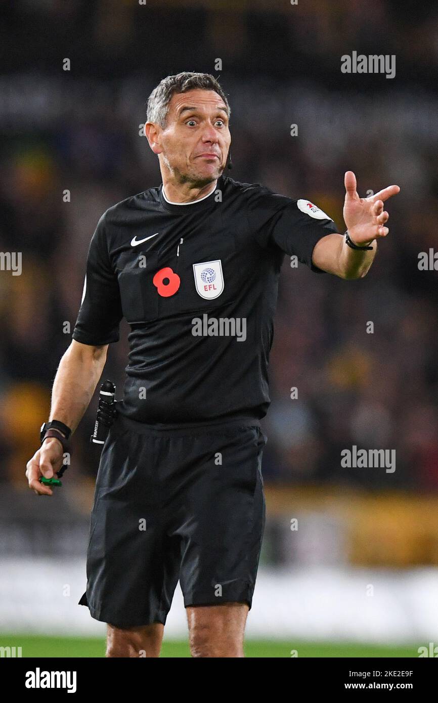 Andre Marriner, referee during the Carabao Cup match Wolverhampton ...