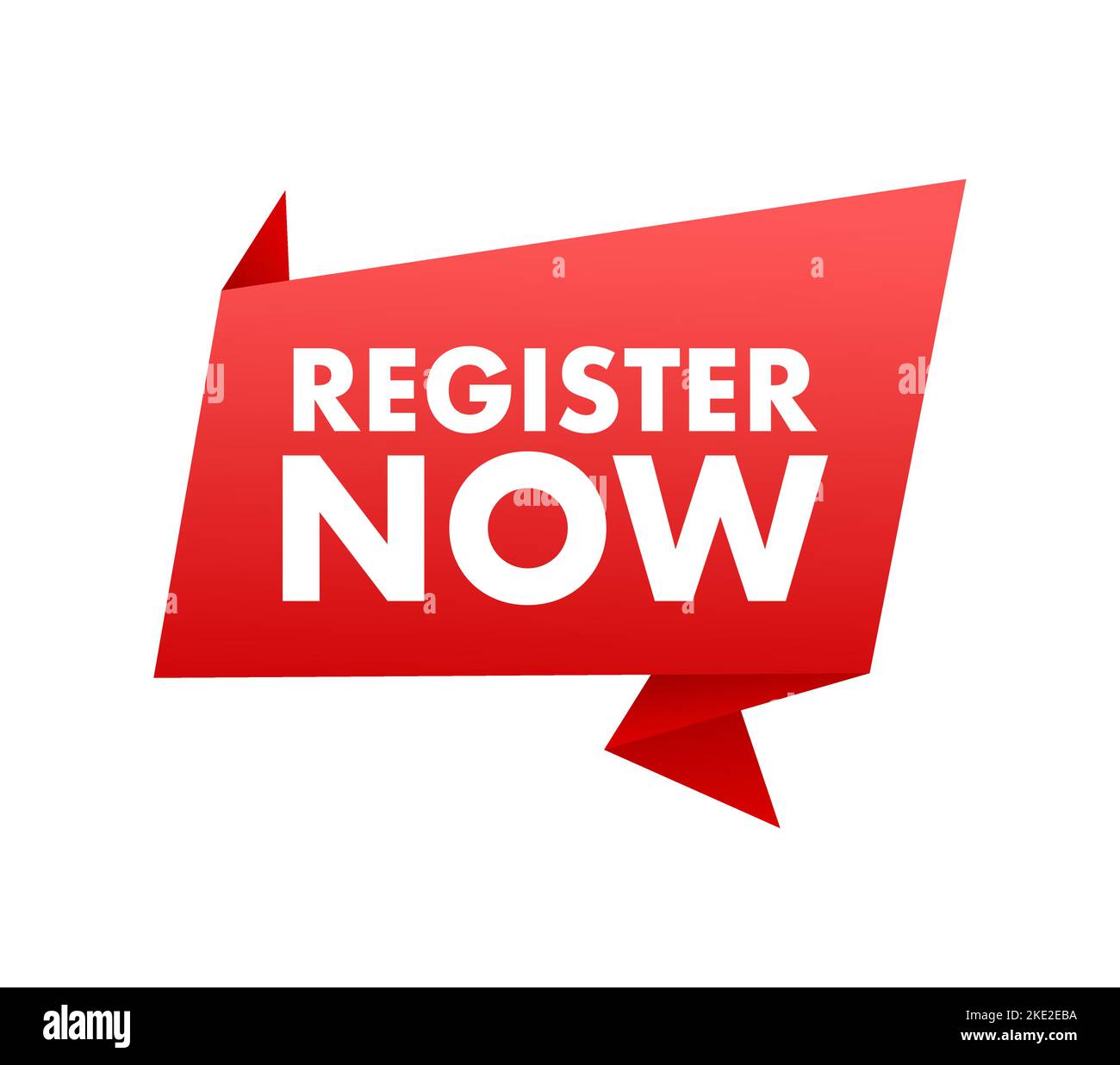 Register now icon, emblem, label. Vector illustration Stock Vector ...