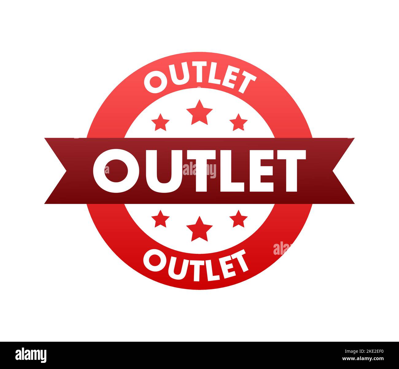 Outlet label, badge. Outlet price tag. Vector stock illustration Stock ...