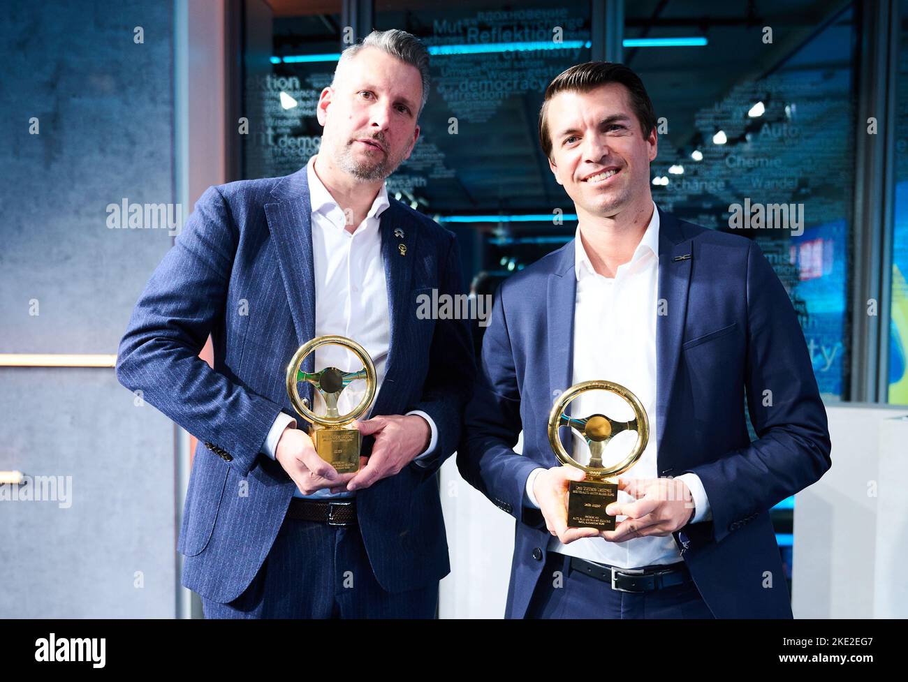 Berlin, Germany. 09th Nov, 2022. The winners of the Golden Steering ...