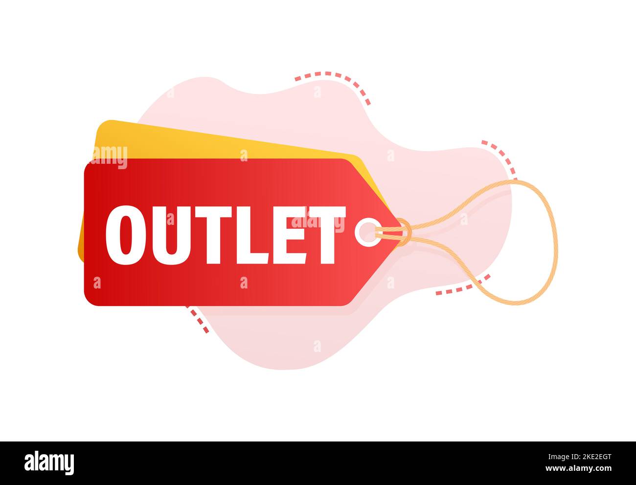 Outlet label, badge. Outlet price tag. Vector stock illustration Stock ...