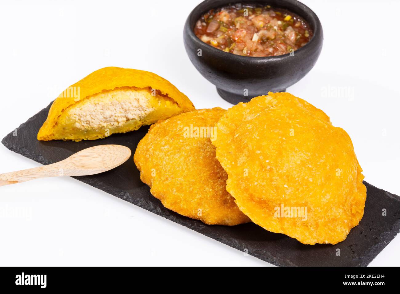 Tasty Fried Cakes Filled With Chicken - Traditional Colombian Cuisine ...