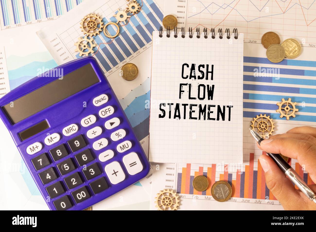 Cash-Flow Statement text write on a paperwork isolated on office desk ...