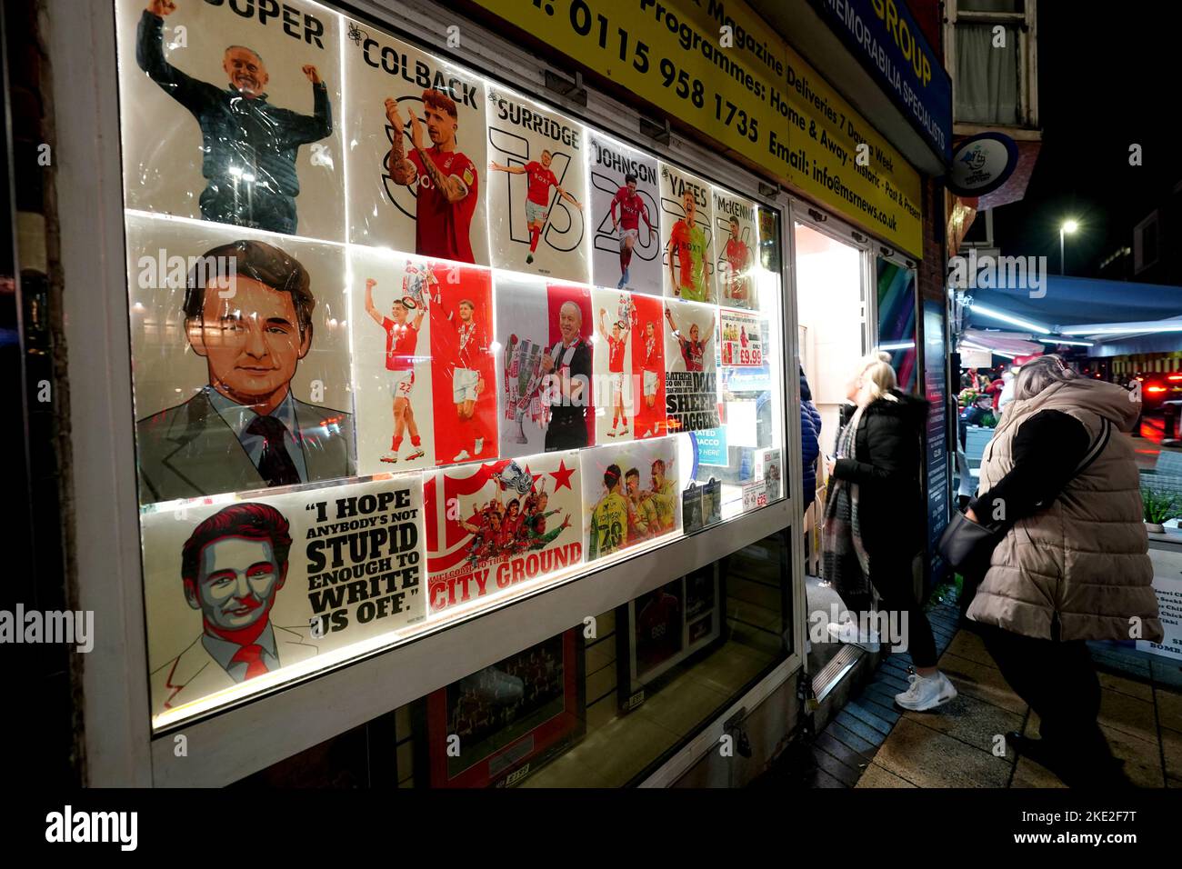 Newsagents window posters hi-res stock photography and images - Alamy