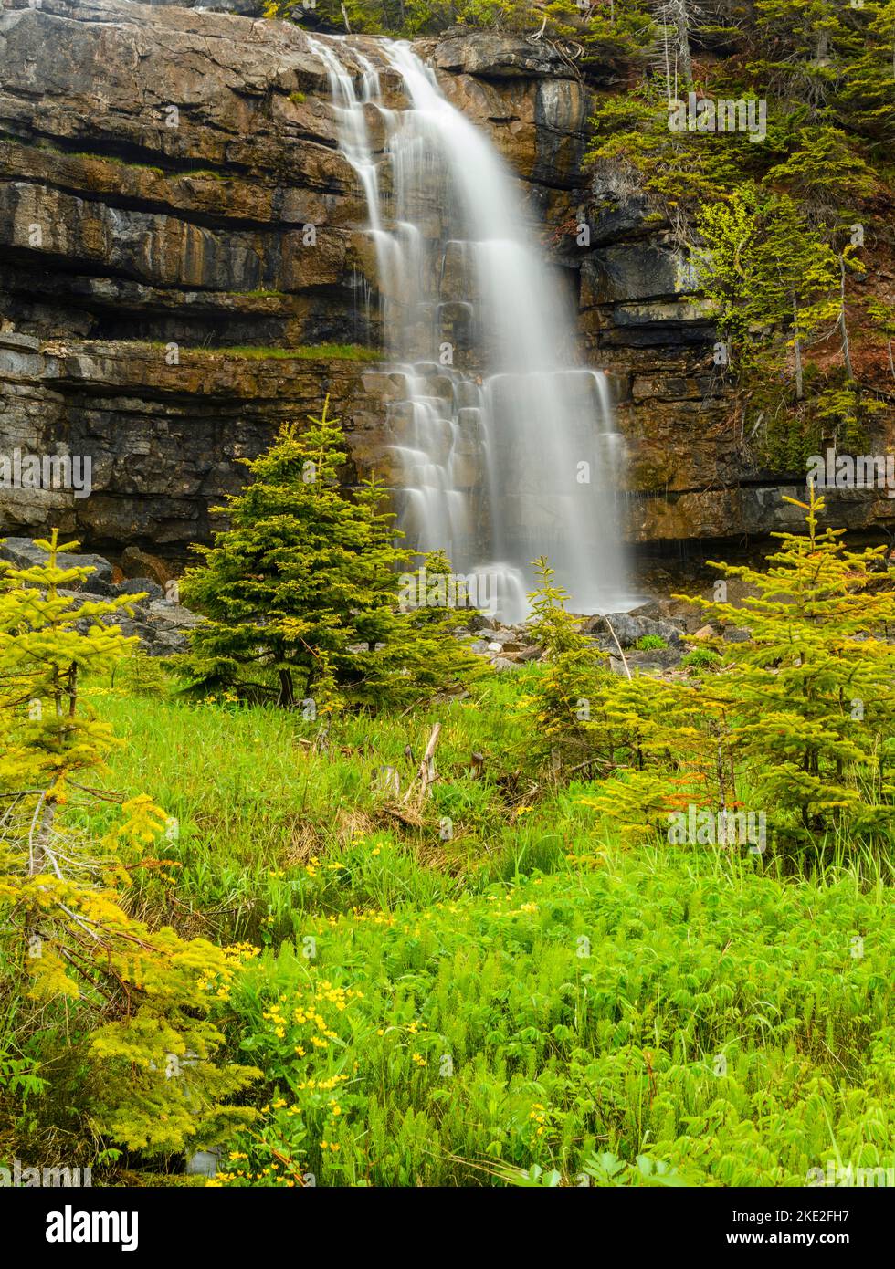 Hidden Falls, Sheaves Cove, Newfoundland and Labrador NL, Canada Stock ...