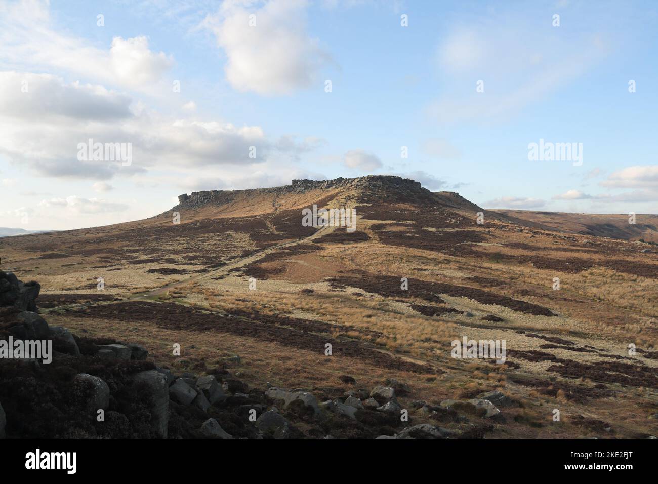 Higger Tor Hill Fort in the Peak District from Carl Wark, Sheffield ...
