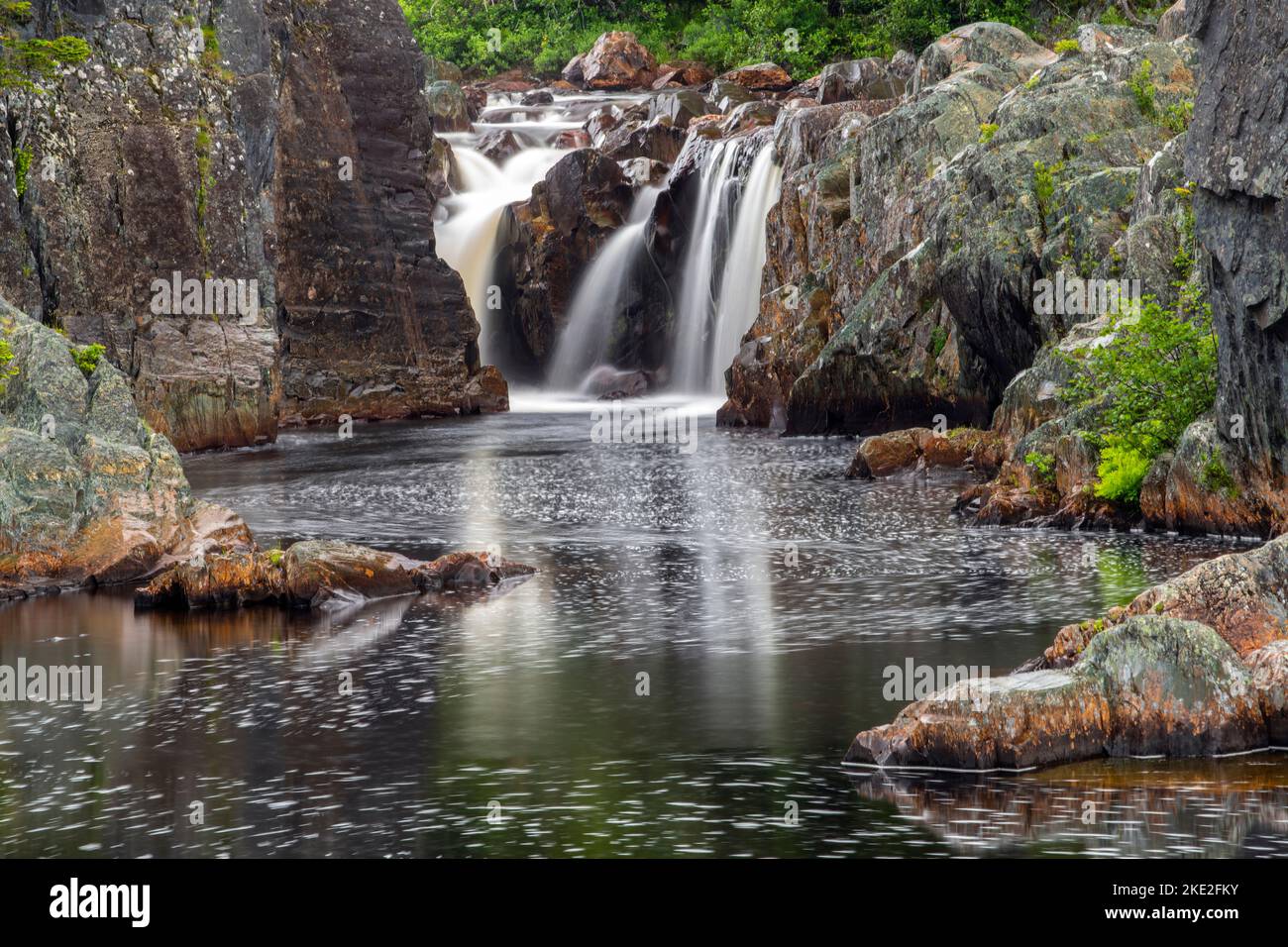 La Manche Creek waterfall, La Manche Provincial Park, Newfoundland and ...