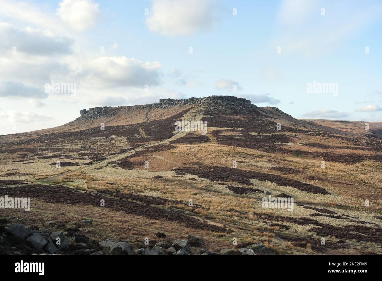 Higger Tor Hill Fort in the Peak District national park from Carl Wark ...