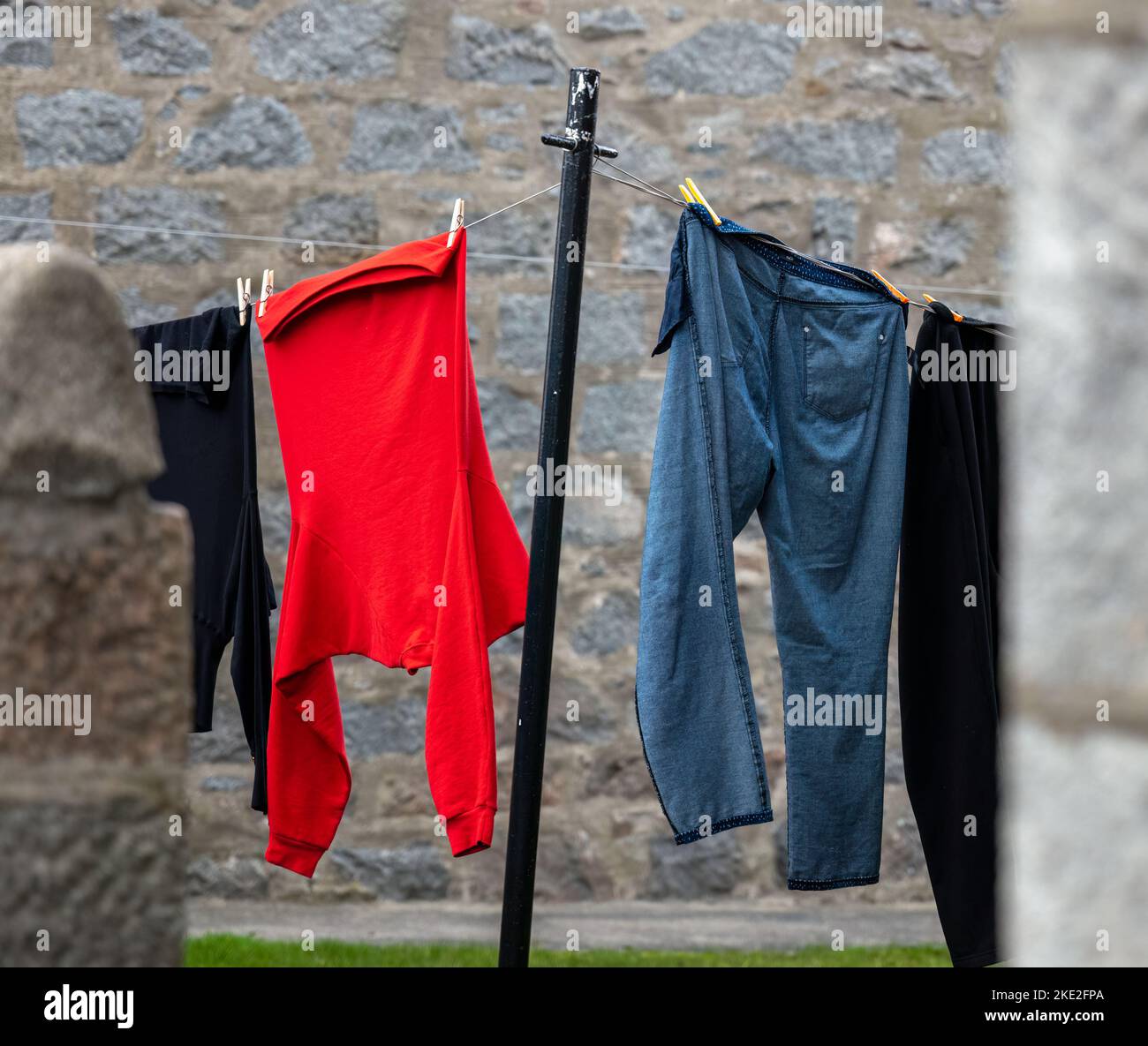 9 November 2022. Inverurie, Aberdeenshire, Scotland, This is clothes ...