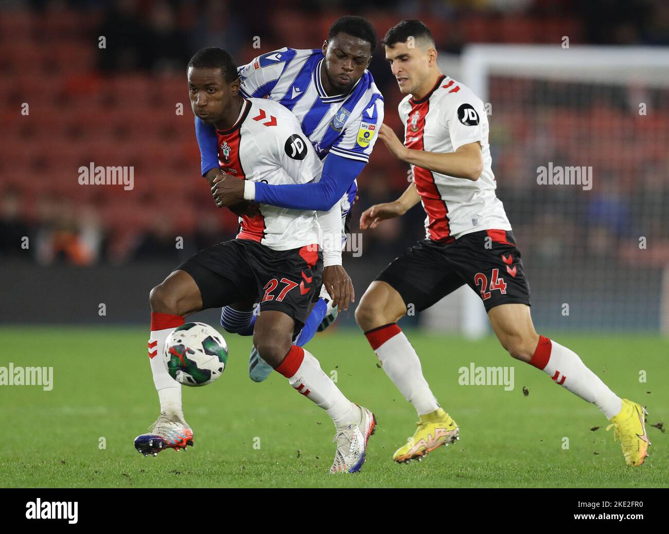 Southampton, England, 9th November 2022. Dominic Iorfa of Sheffield ...